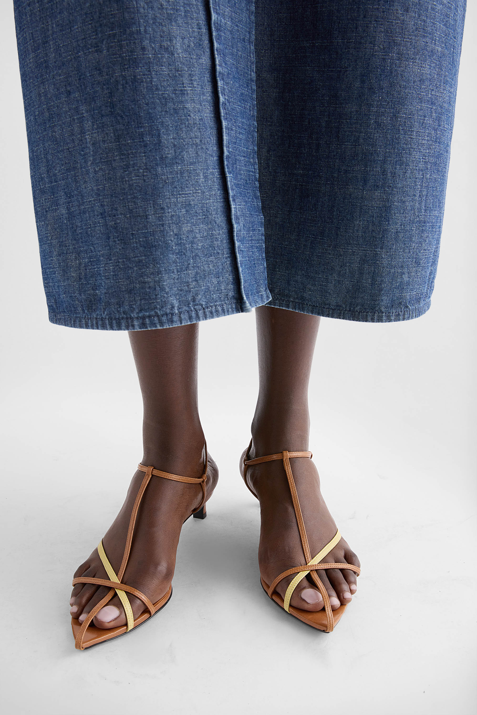 Cage Sandalen mit niedrigem Absatz Damen | Jil Sander Offizieller ...